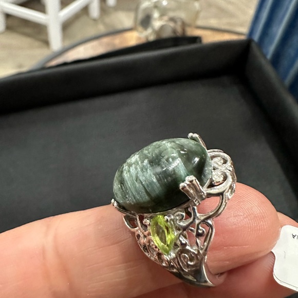 Karis | Jewelry | Vintage Green Jasper Ring Size 75 | Poshmark